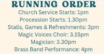 coffee day running order – The 3 Churches